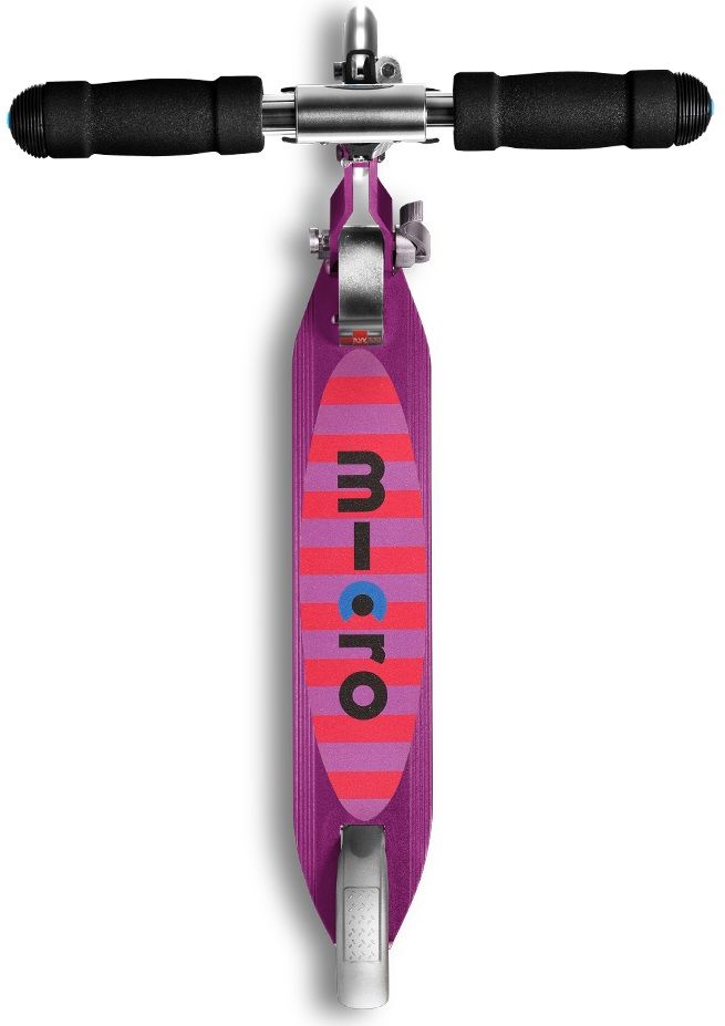 Сгъваема тротинетка с LED колела Micro - Sprite, лилави райета ...