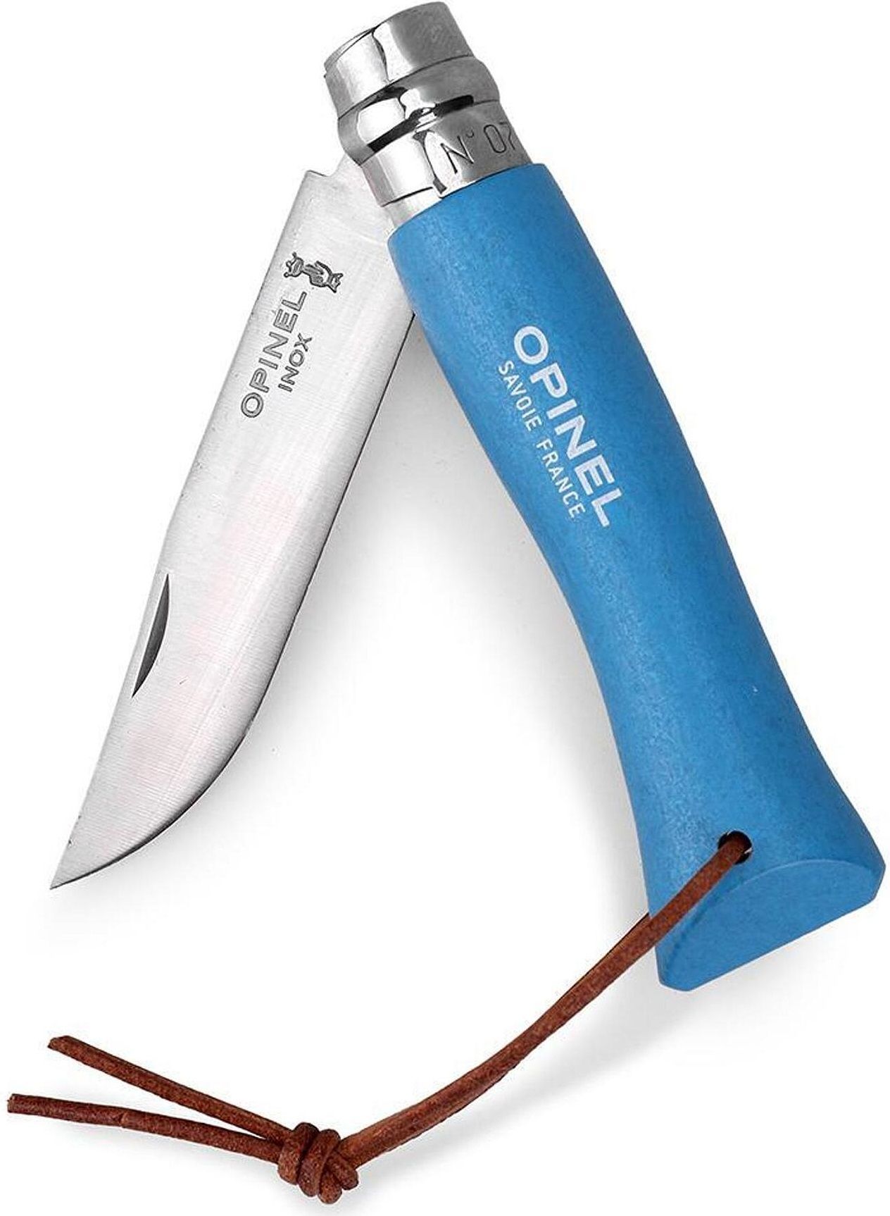 Сгъваем нож Opinel Inox - Colorama, №7, светлосин | Ozone.bg