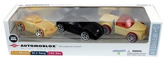 Сглобяеми дървени колички Play Monster Automoblox - Rescue vehicles, 3 ...