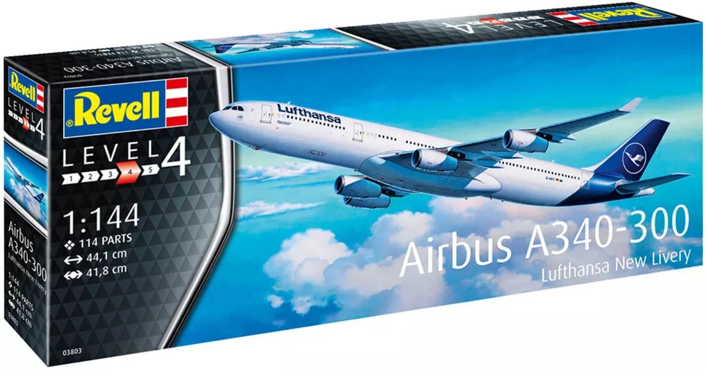 Сглобяем модел Revell Съвременни: Самолети - Airbus A340-300 Луфтханза ...