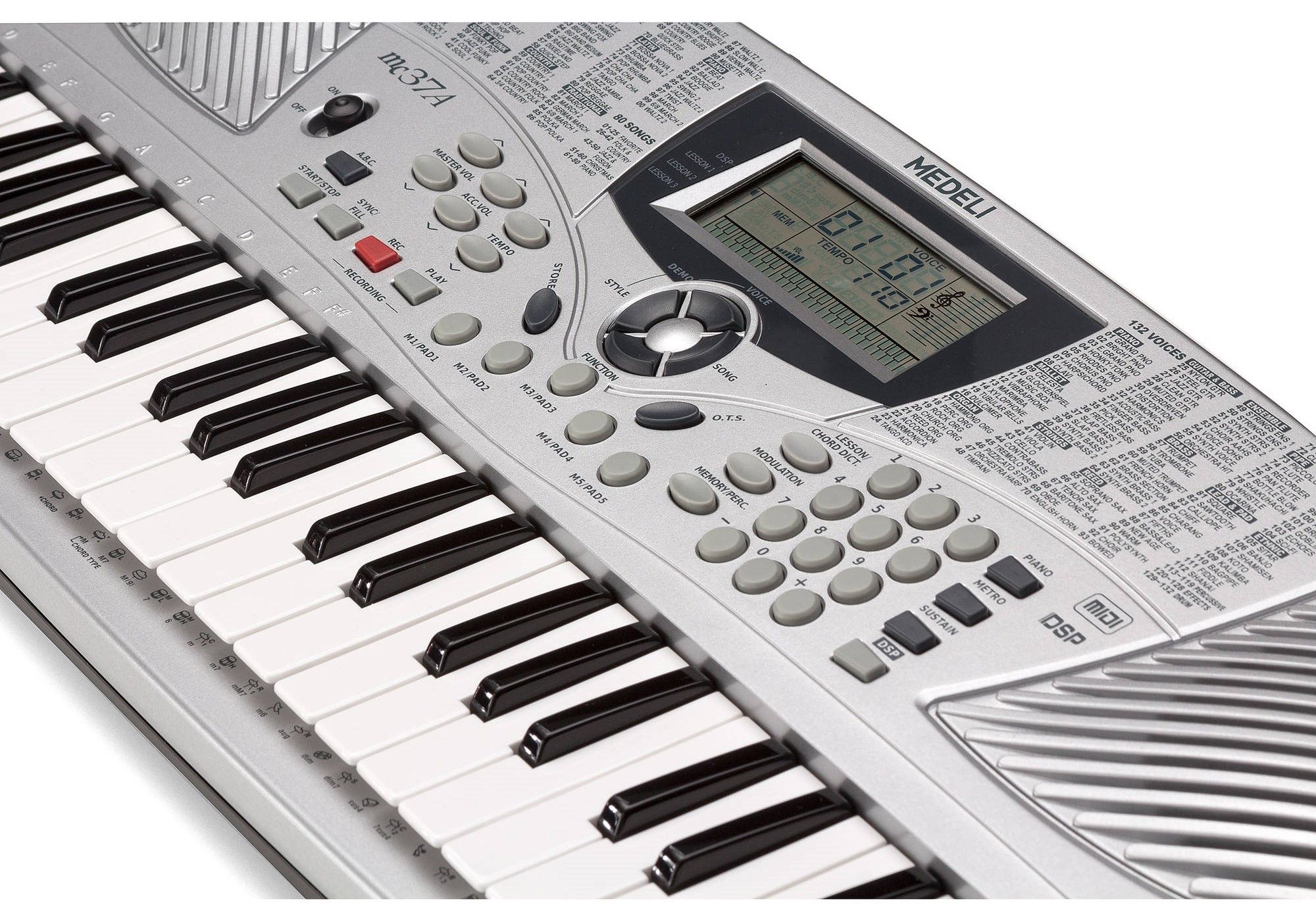 Синтезатор Medeli - MC37A, сребрист | Ozone.bg