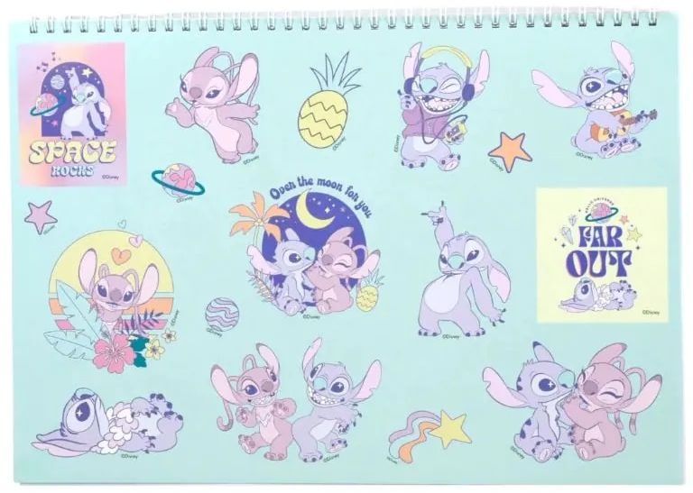 Скицник за рисуване Gim Stich - 40 страници, със стикери | Ozone.bg