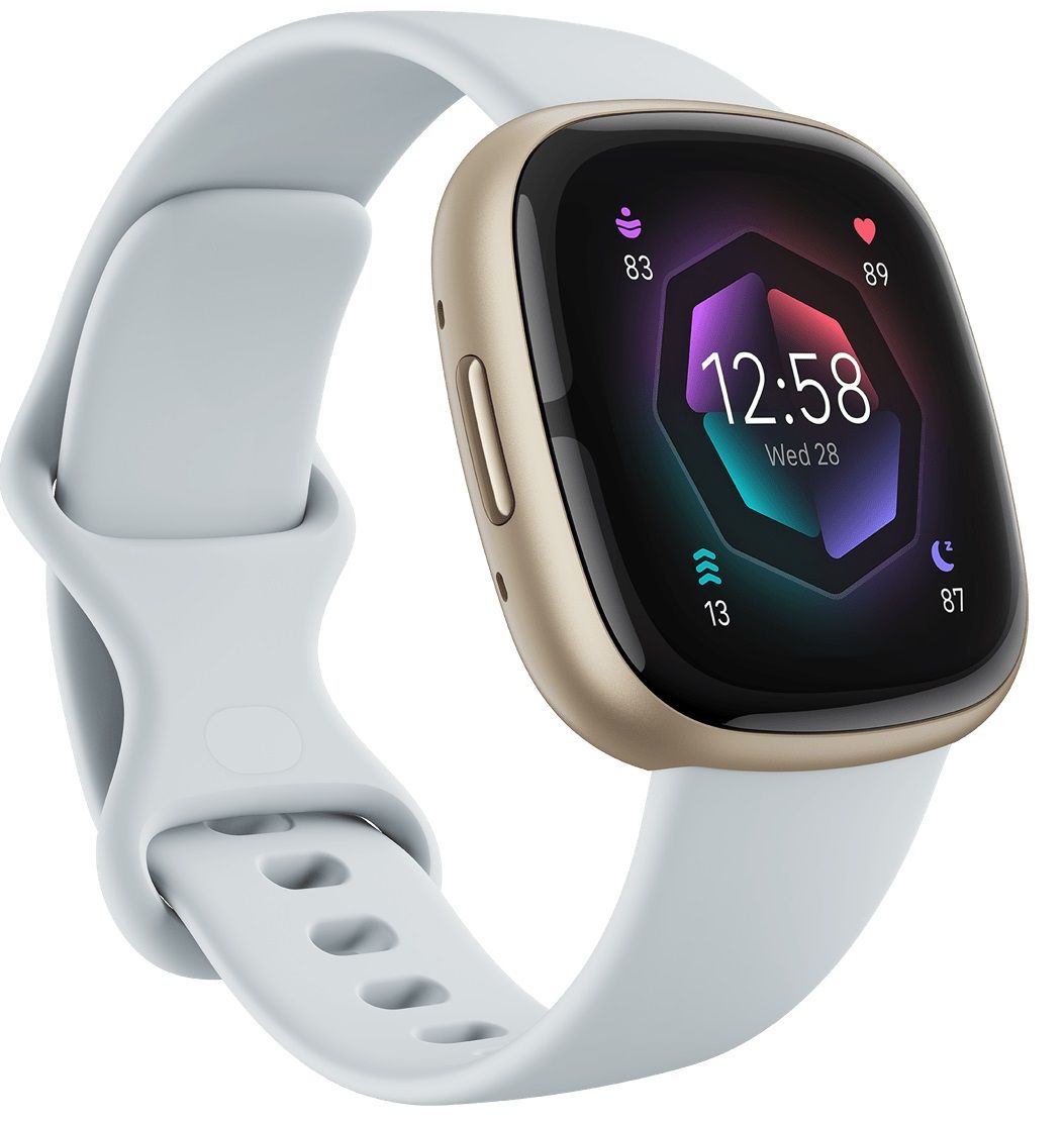 Смарт часовник Fitbit - Sense 2 Blue Mist/Soft Gold Aluminum | Ozone.bg