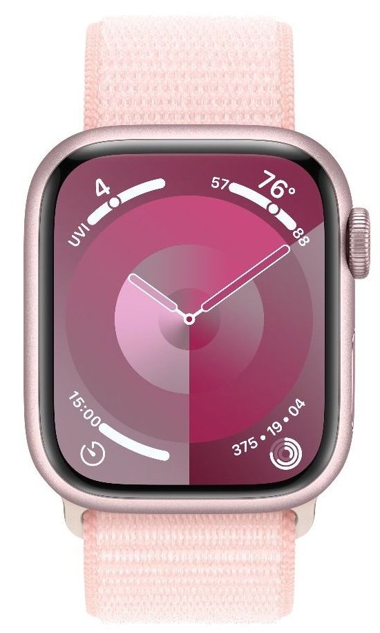 Смарт часовник Apple - Watch S9, Cellular, 41mm, Light Pink Sport Loop ...