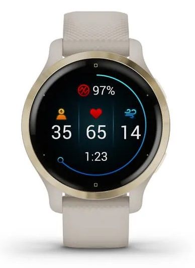 Смарт часовник Garmin - Venu 2S, 40mm, 1.1'', златист/бежов | Ozone.bg