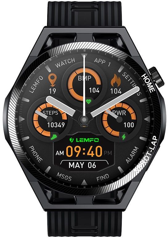 Смарт часовник Lemfo - LF31, 46mm, 1.32", черен | Ozone.bg