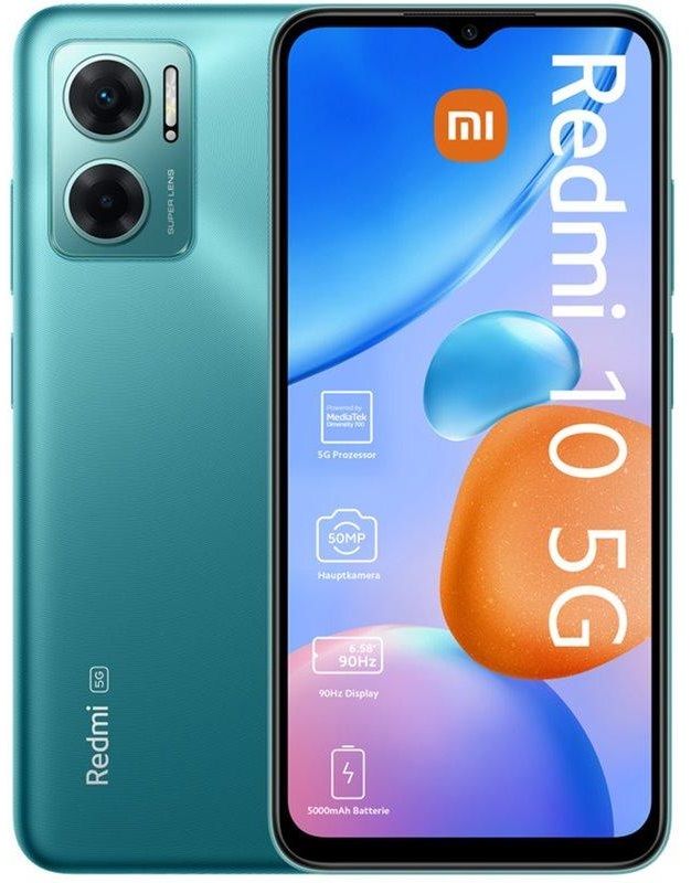 Смартфон Xiaomi - Redmi 10 5G, 6.58'', 4/128GB, Aurora Green | Ozone.bg
