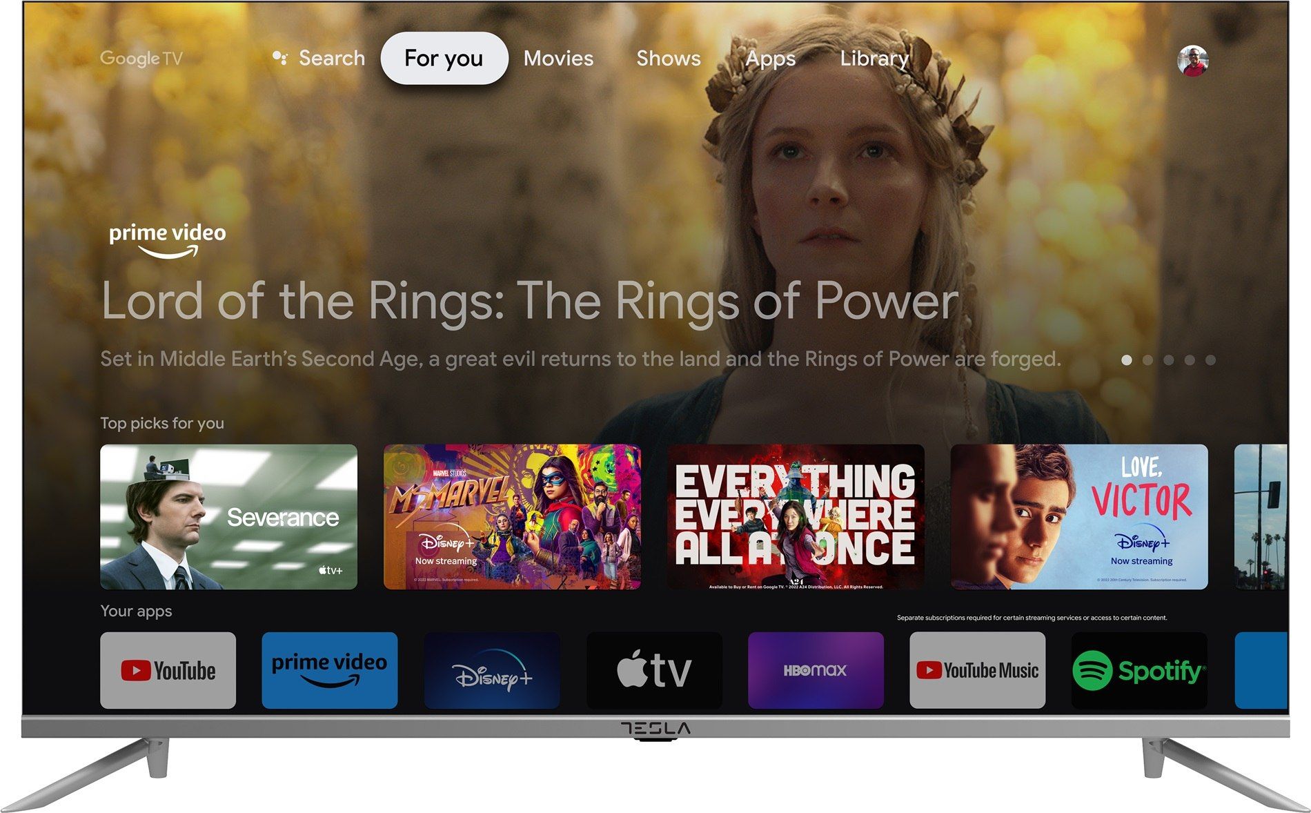 Смарт телевизор Tesla - S635 32S635SHS, 32'', LED, HD, сребрист ТОП ...