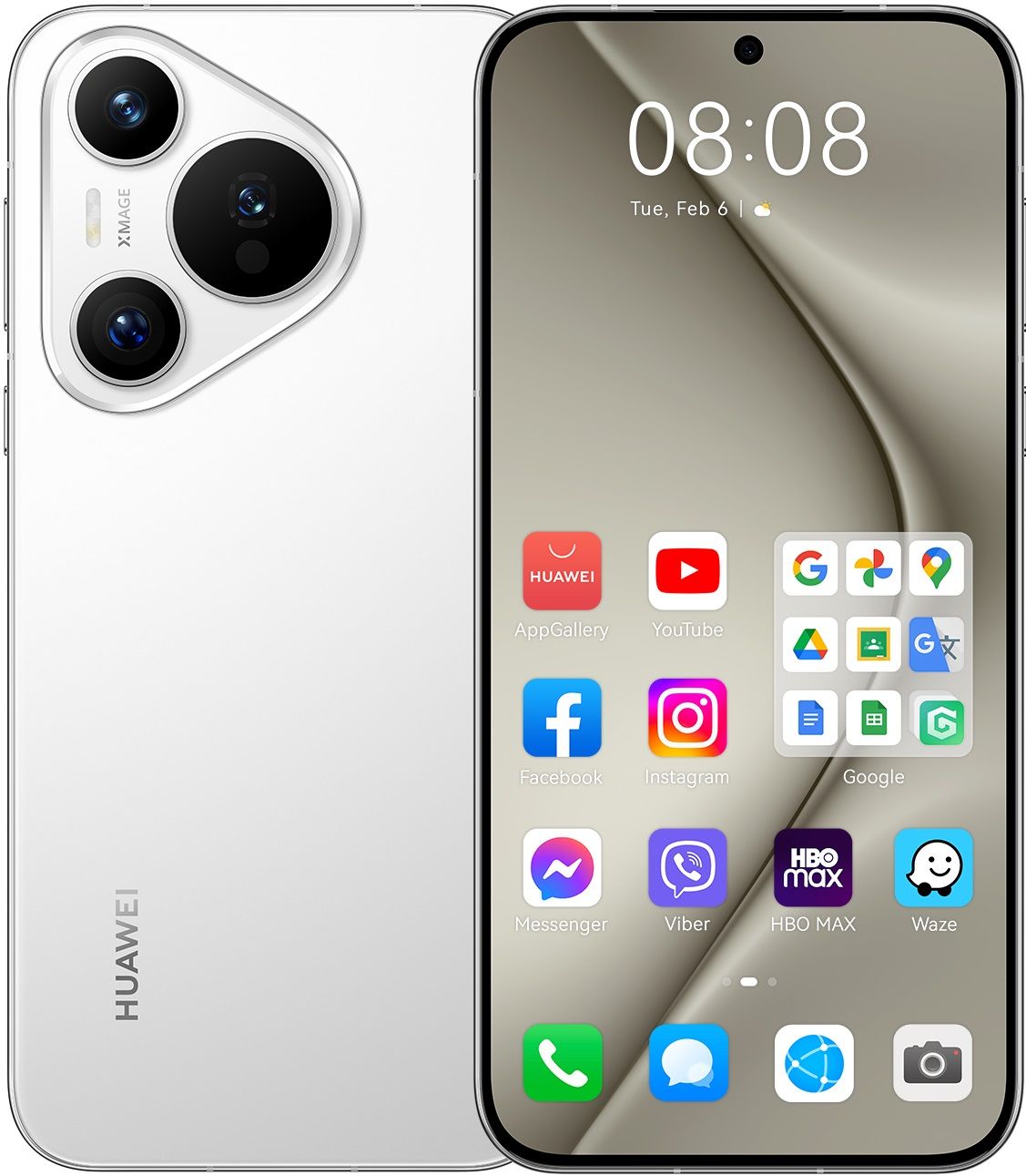 Смартфон Huawei - Pura 70, 6.6'', 12GB/256GB, бял + Watch Fit 3, 1.82 ...