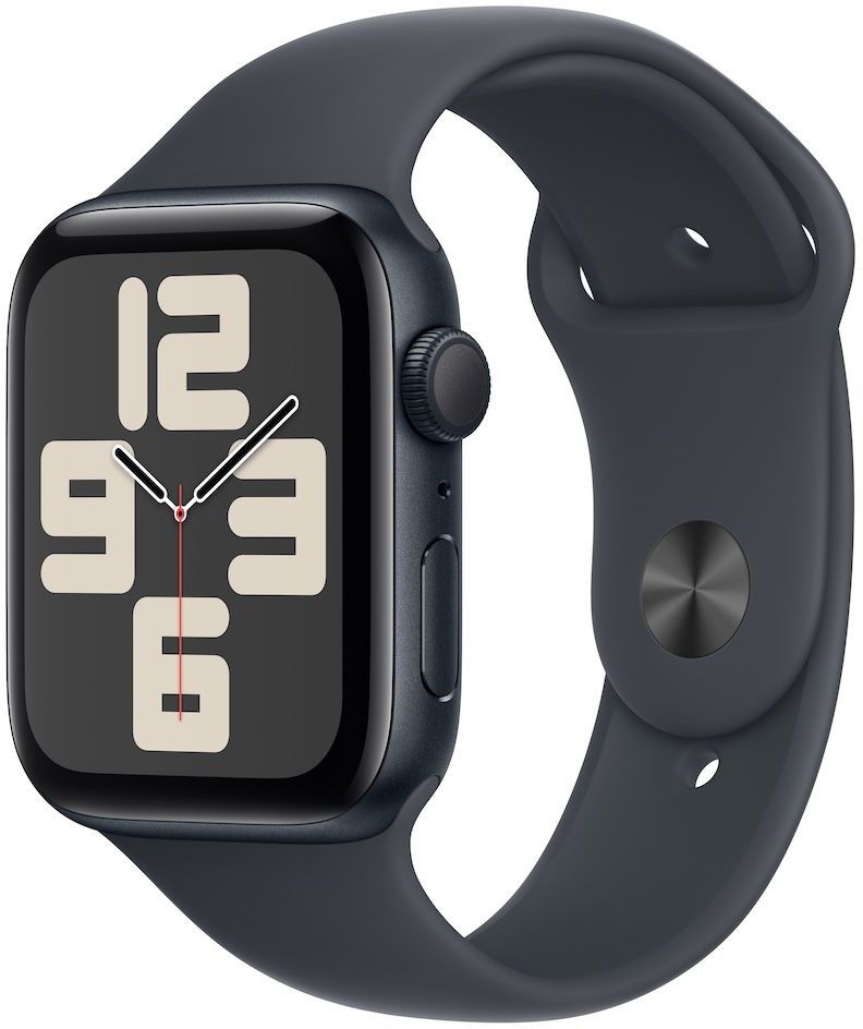 Смарт часовник Apple - Watch SE2 v3 GPS, 44 mm, M/L, Midnight Alu Case ...