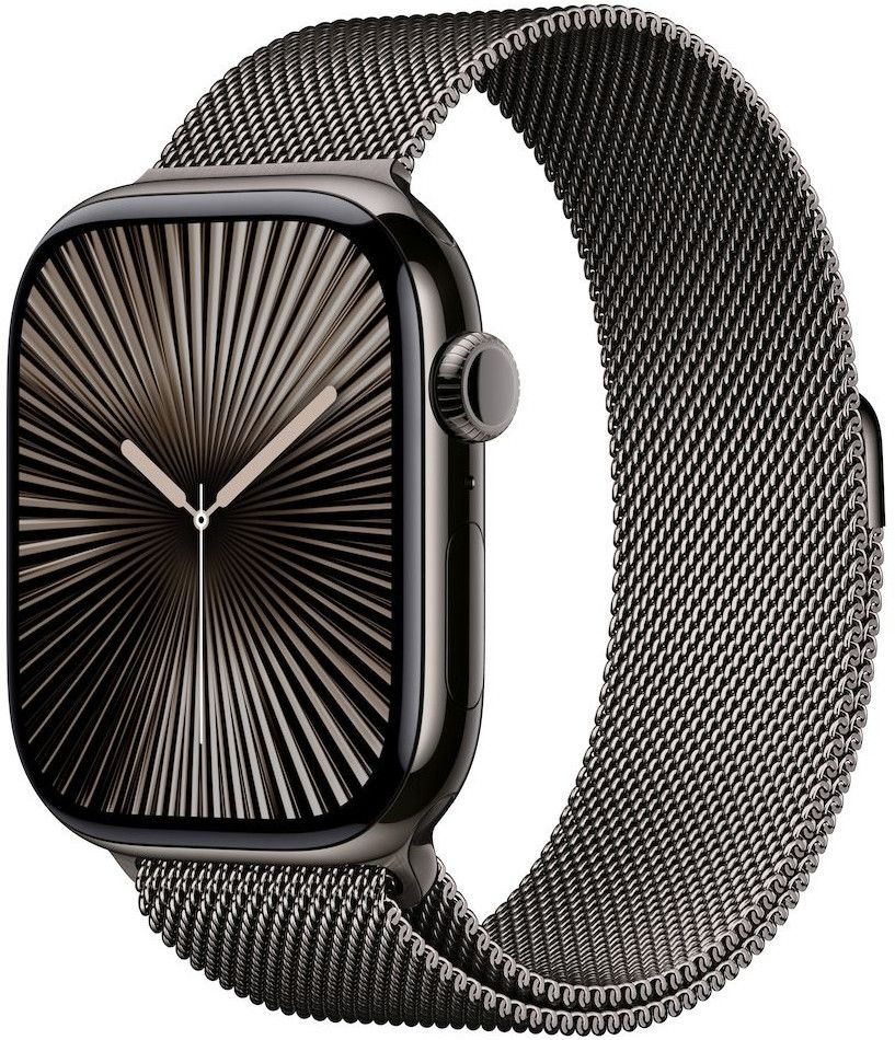 Смарт часовник Apple - Watch S10 Cell, 46 mm, M/L, Slate Titanium Case ...