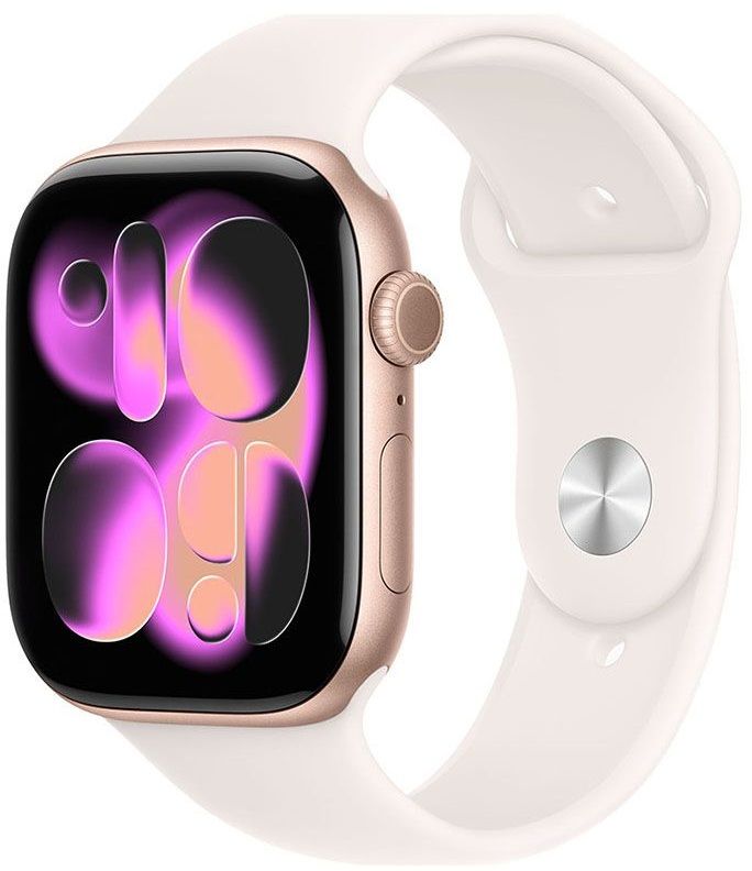 Смарт часовник Apple - Watch S11 GPS, 42 mm, S/M, Rose Gold Aluminium ...