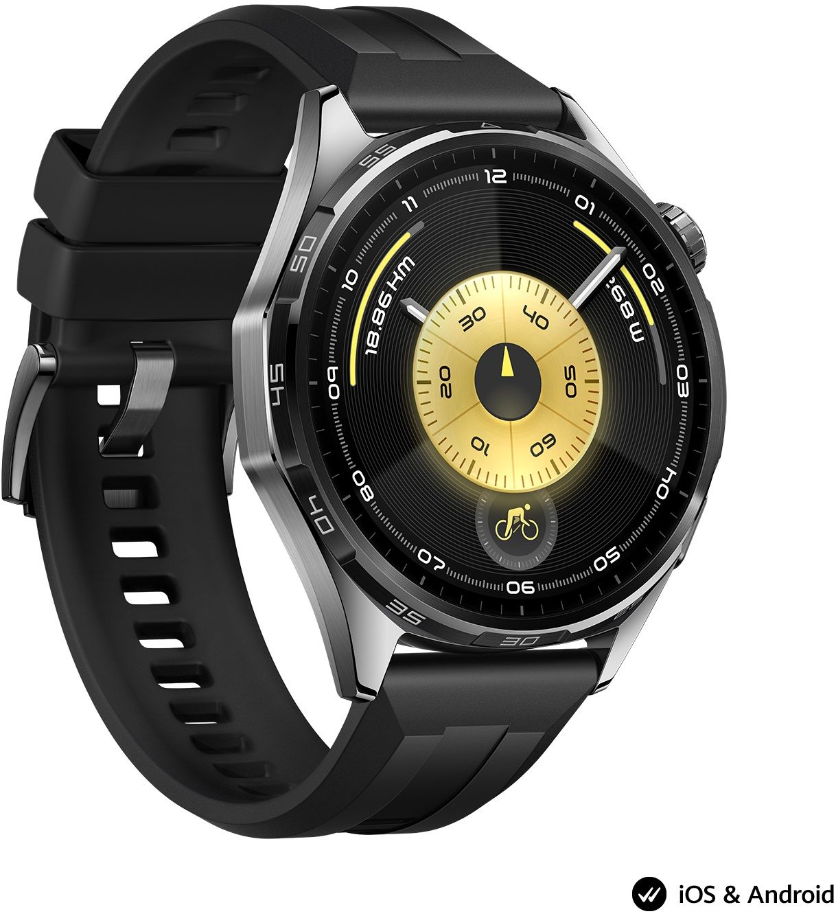 Смарт часовник Huawei - Watch GT6, 1.47'', 46 mm, Black Rubber | Ozone.bg