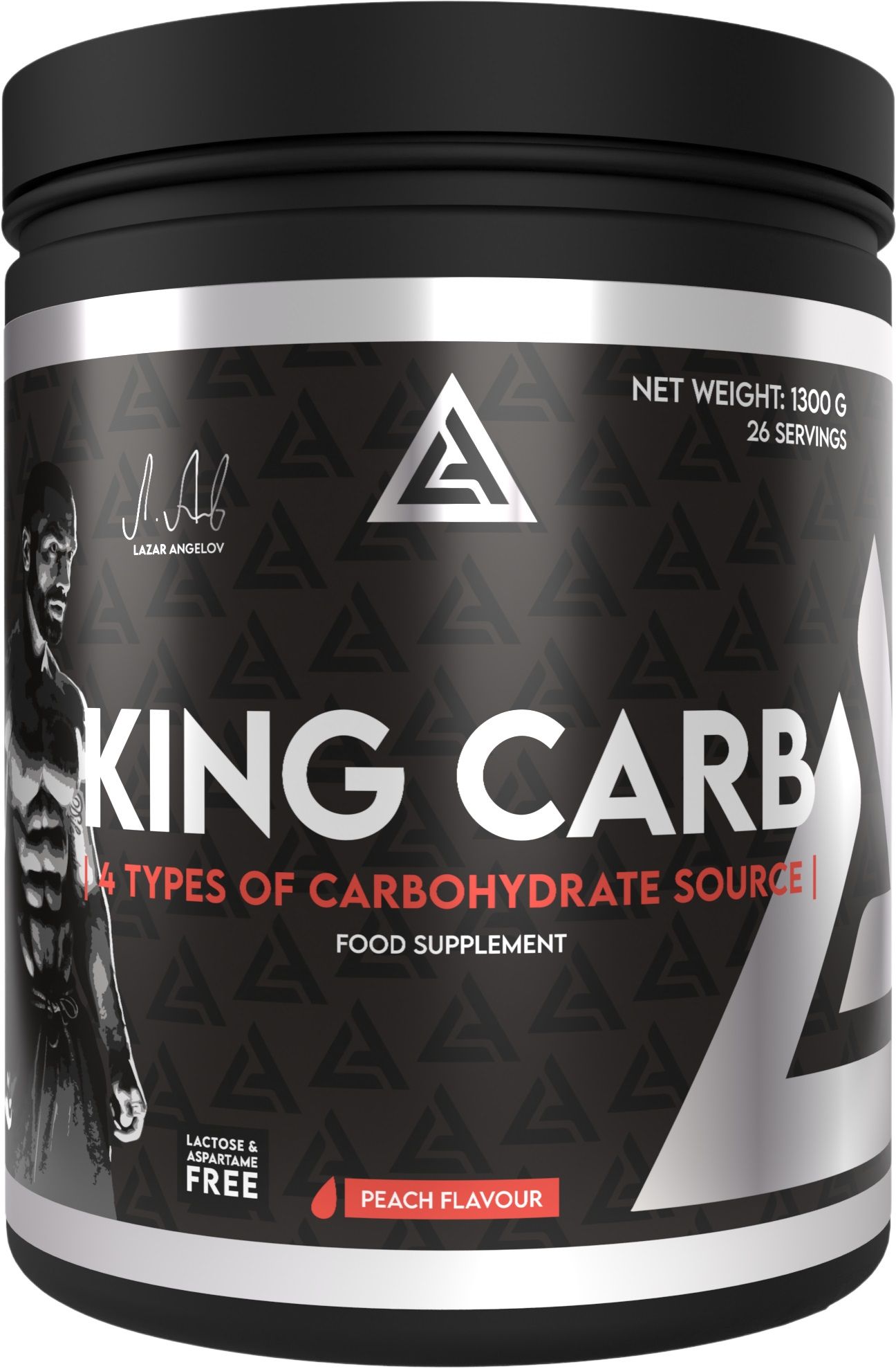 King Carb, праскова, 1300 g, Lazar Angelov Nutrition | Ozone.bg
