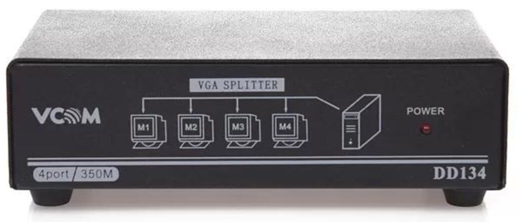 Сплитер VCom - DD134, VGA/4xVGA, черен | Ozone.bg
