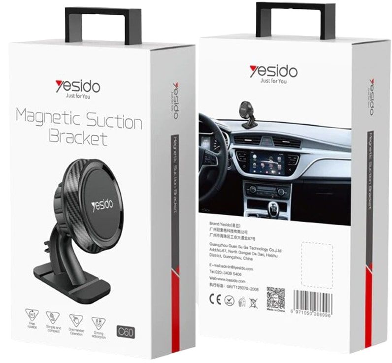 Стойка за кола Yesido - C60 Gravity Grip, Dashboard, черна | Ozone.bg