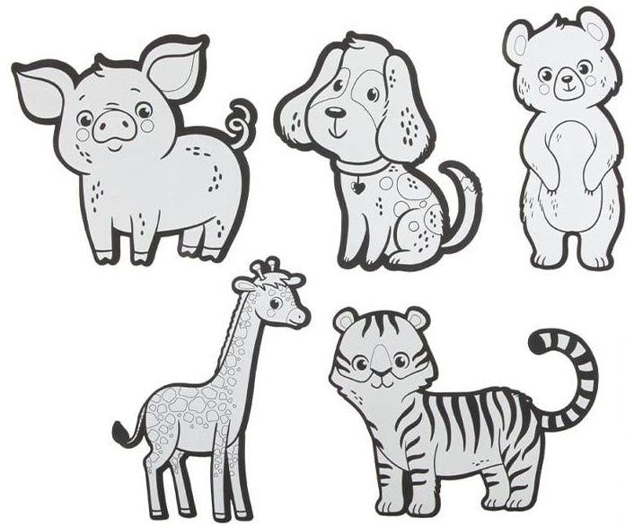 Стикери за издраскване Grafix - Животни, 5 броя | Отлична цена | Ozone.bg