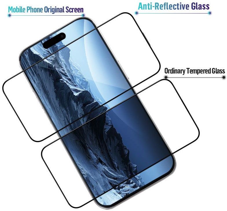 Стъклен протектор Blueo - AR 3D Curved, iPhone 15 Pro Max | Ozone.bg