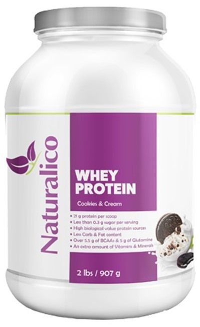 Whey Protein, бисквитки със сметана, 907 g, Naturalico | Ozone.bg