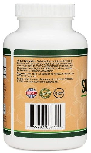 Sulbutiamine, 200 mg, 90 капсули, Double Wood | Ozone.bg