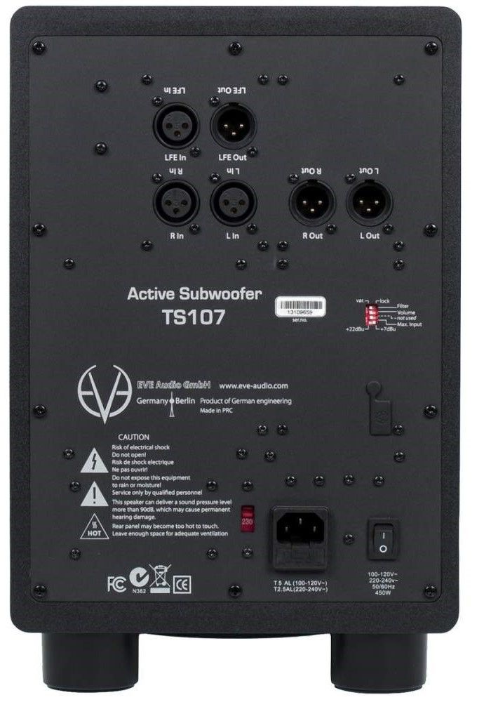 Субуфер EVE Audio - TS107, черен | Ozone.bg