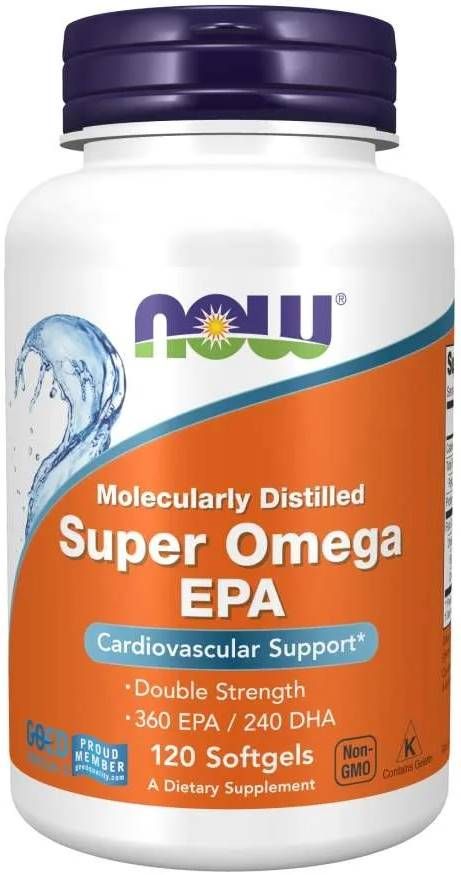 Super Omega EPA, 120 гел капсули, Now | Ozone.bg