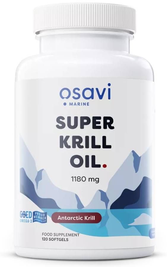 Super Krill Oil, 1180 mg, 120 гел капсули, Osavi | Ozone.bg