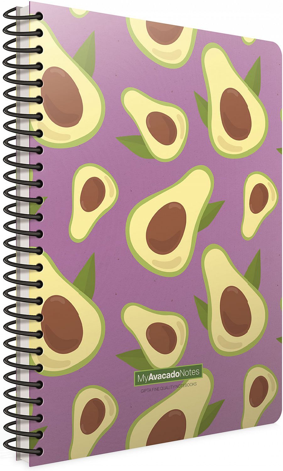 Тетрадка със спирала Gipta Avocado - А5, 80 листа, широки редове ...
