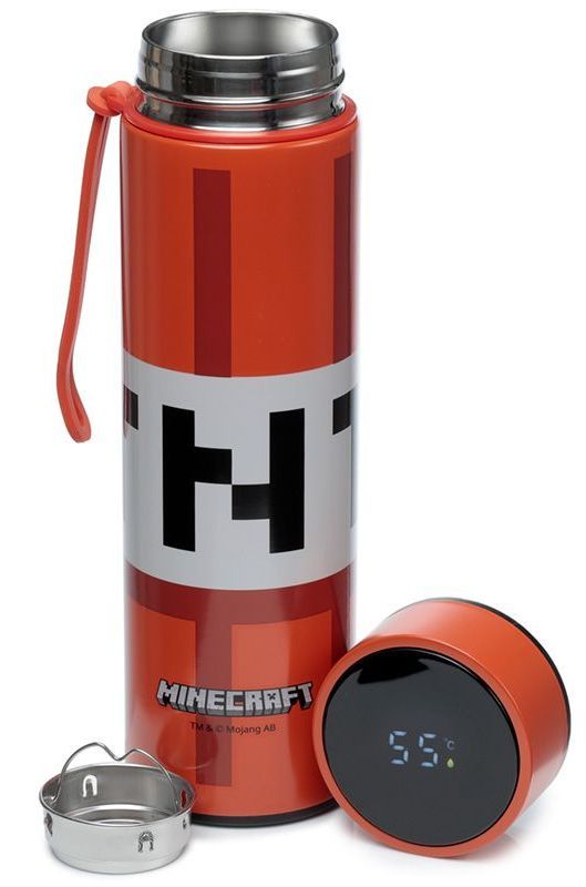 Термос с дигитален термометър Puckator - Minecraft TNT, 450 ml | Ozone.bg