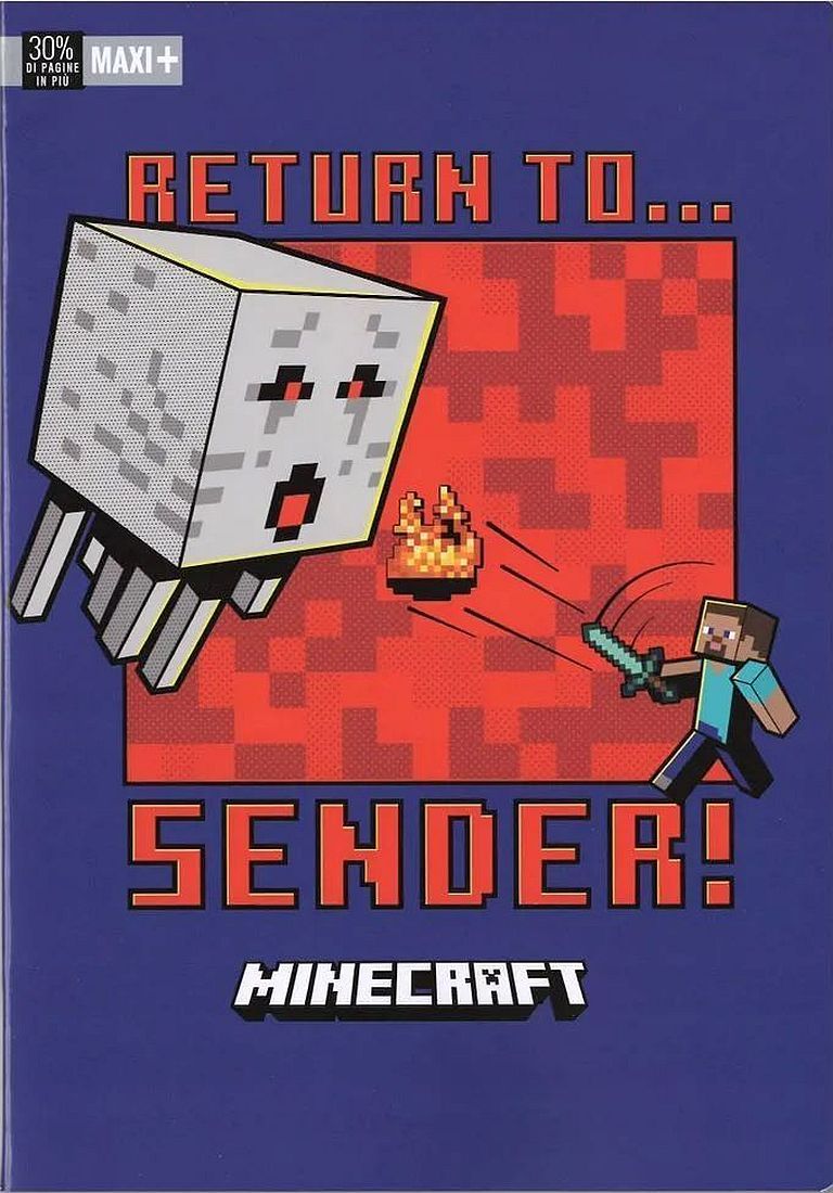 Тетрадка Minecraft Jolly - A4, 40 листа, широки редове, асортимент ...