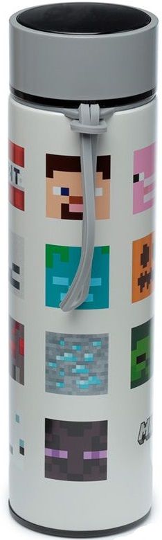 Термос с дигитален термометър Puckator - Minecraft Faces, 450 ml | Ozone.bg