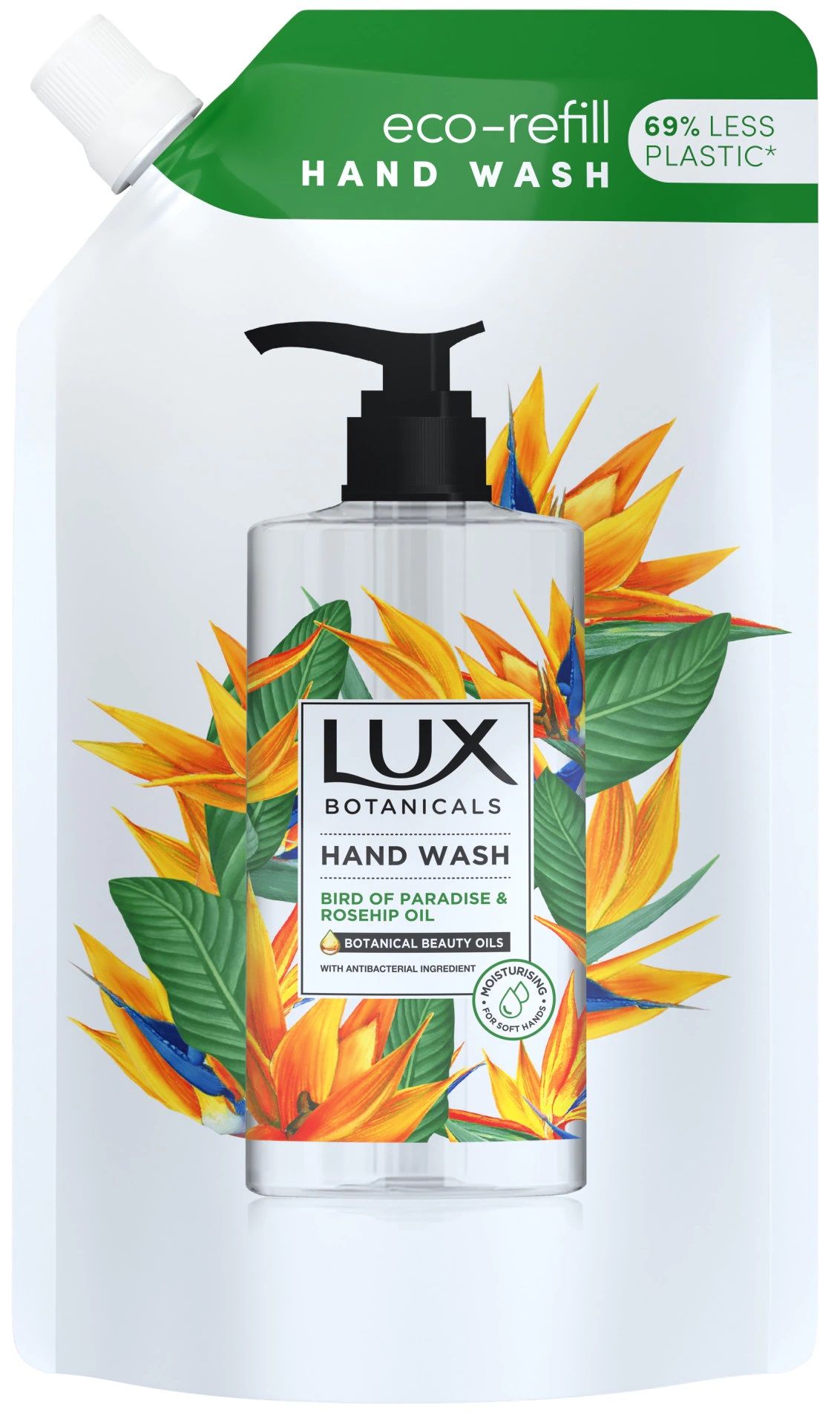 Течен сапун LUX Botanicals - Bird Of Paradise and Rosehip Oil, пълнител ...