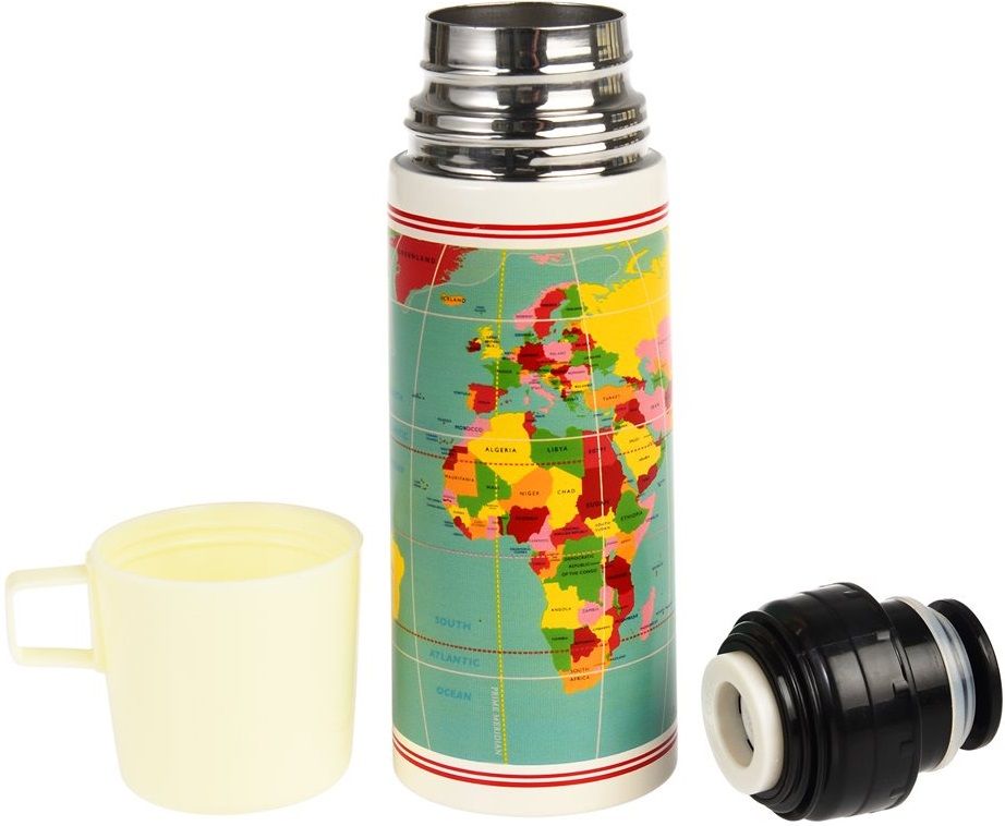 Термос Rex London Карта на света - 350 ml, с чаша | Ozone.bg