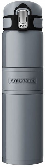 Термобутилка Aquaphor - 480 ml, сива | Ozone.bg