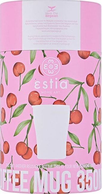 Термочаша със сламка Estia Save the Aegean - Cherry Rose, 350 ml | Ozone.bg