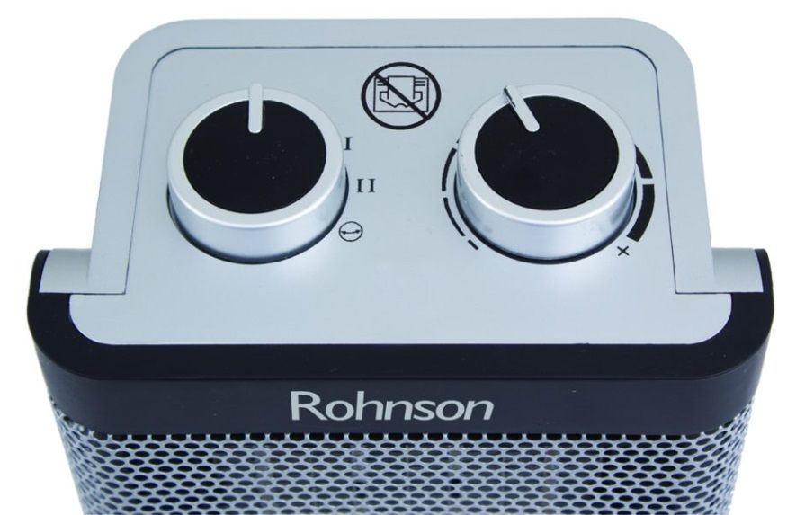 Термовентилаторна печка Rohnson - R-8063, 1500 W, сребриста/черна ...