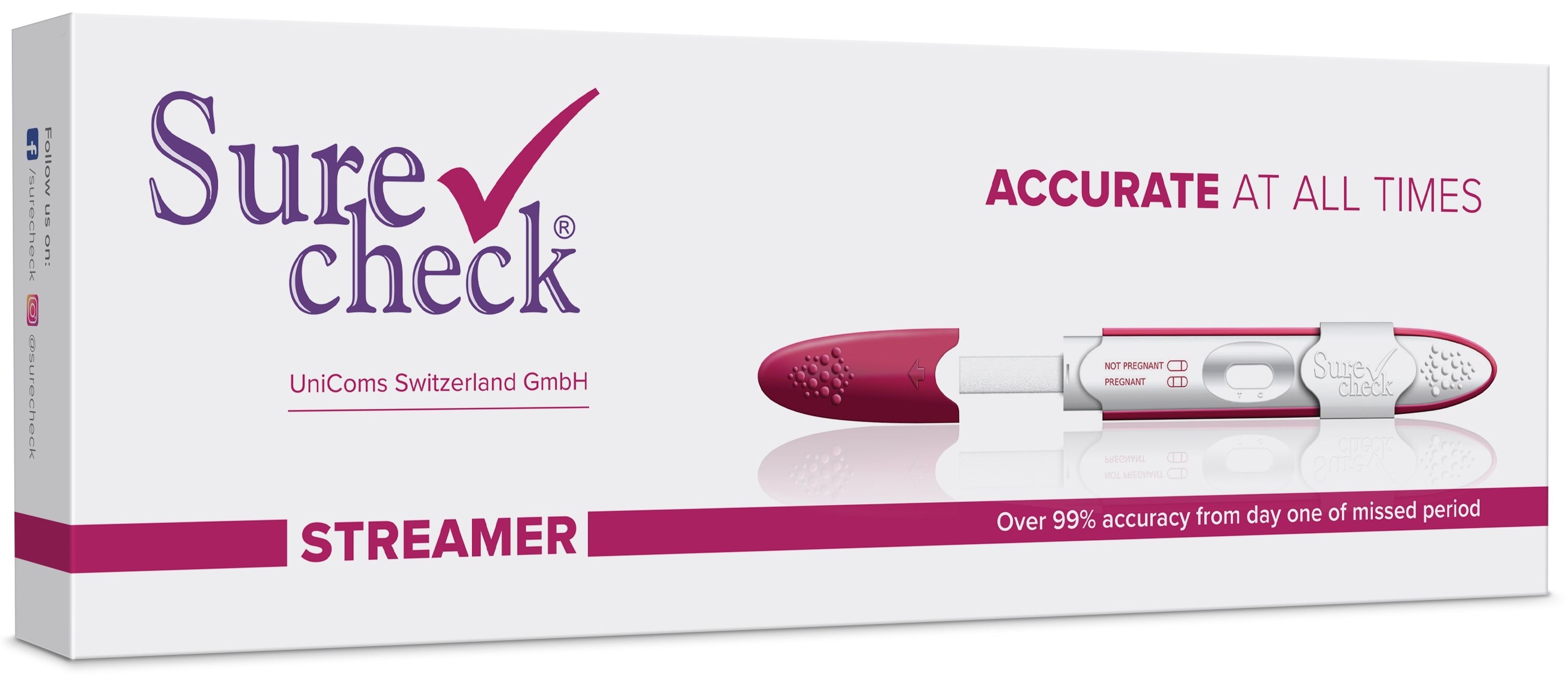 SureCheck Тест за бременност, писалка, UniComs | Ozone.bg