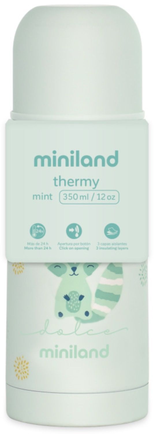 Термос с меко покритие Miniland - 350 ml, Mint | Добра цена | Ozone.bg