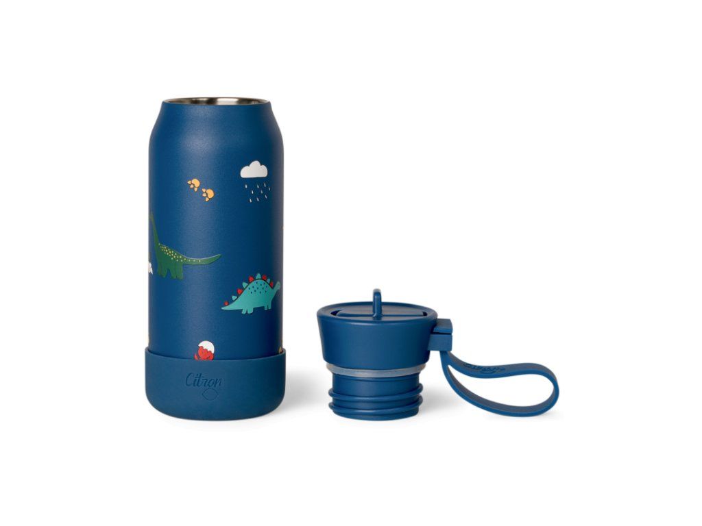 Термобутилка за вода Citron - Blue Dino, 250 ml, синя | Добра цена ...