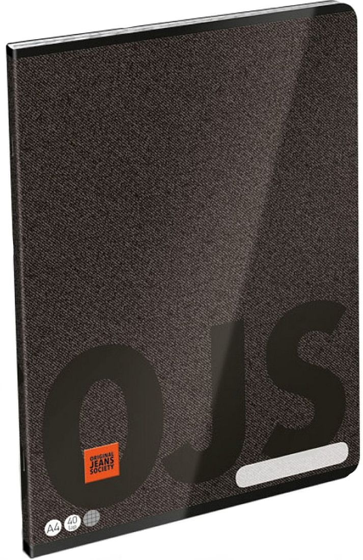 Тетрадка Lizzy Card OJS Boy Bright - A4, малки квадратчета, 40 листа ...