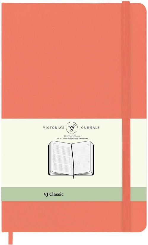 Тефтер Victoria's Journals Classic - Оранжев, твърда корица, 200 листа ...