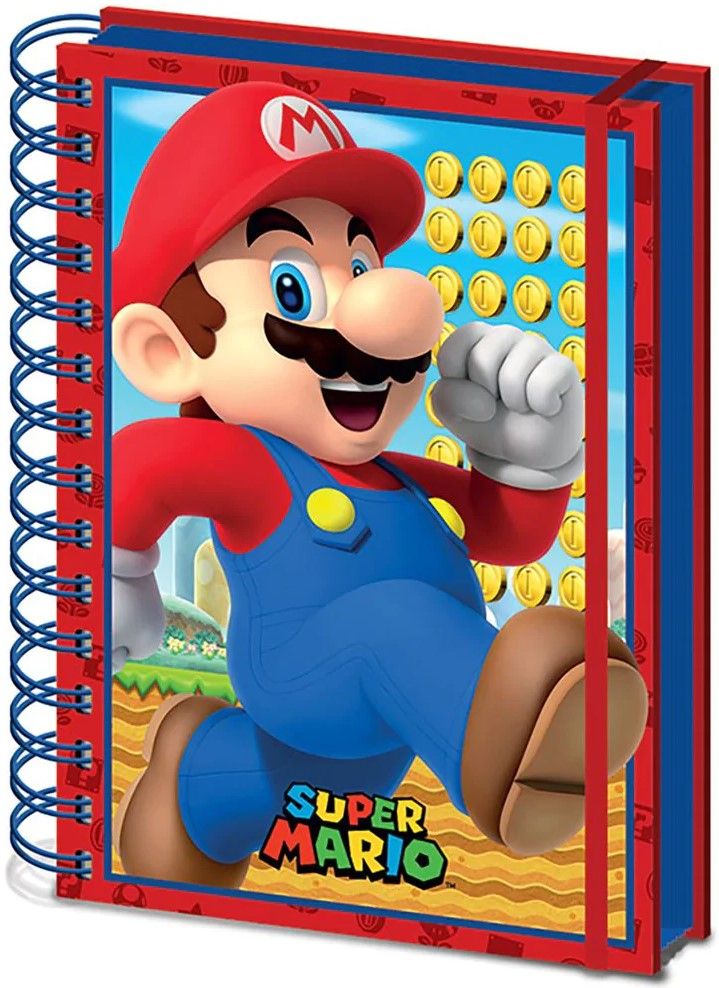 Тефтер Pyramid Games: Super Mario Bros. - Super Mario 3D, със спирала ...