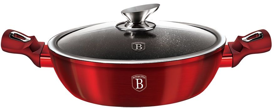 Тиган за паеля Berlinger Haus - Metallic Line Burgundy Edition, 24 cm, 2.3 l | Ozone.bg