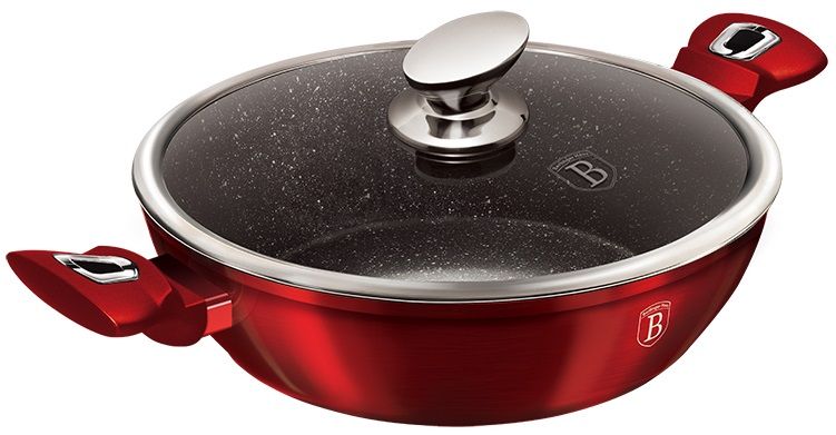 Тиган за паеля Berlinger Haus - Metallic Line Burgundy Edition, 24 cm, 2.3 l | Ozone.bg
