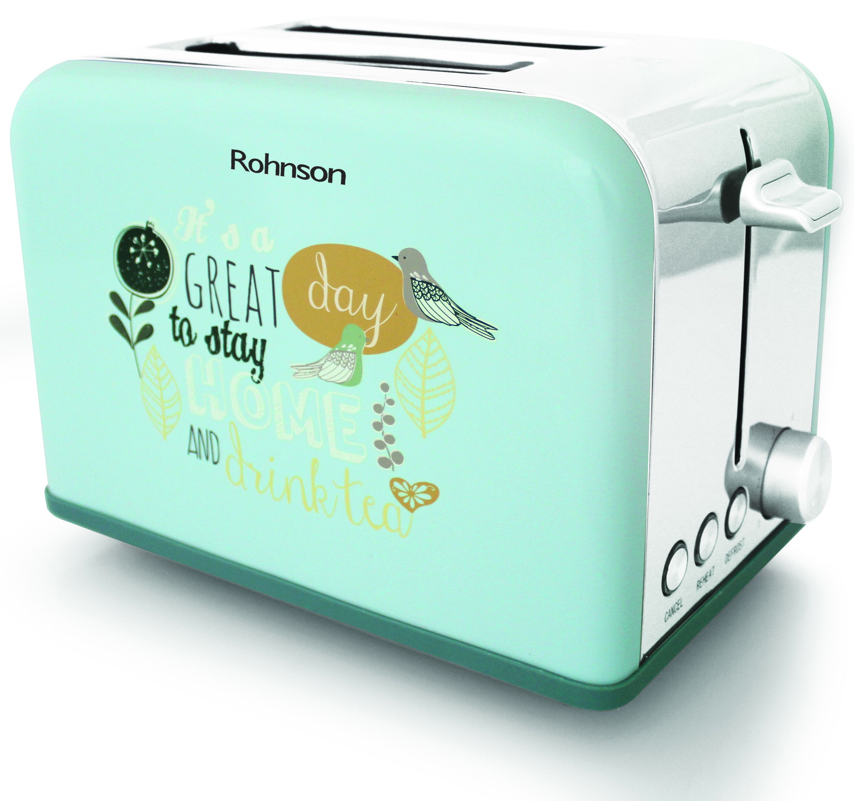 Тостер Rohnson - R-2160, 750 W, 6 степени, син | Ozone.bg