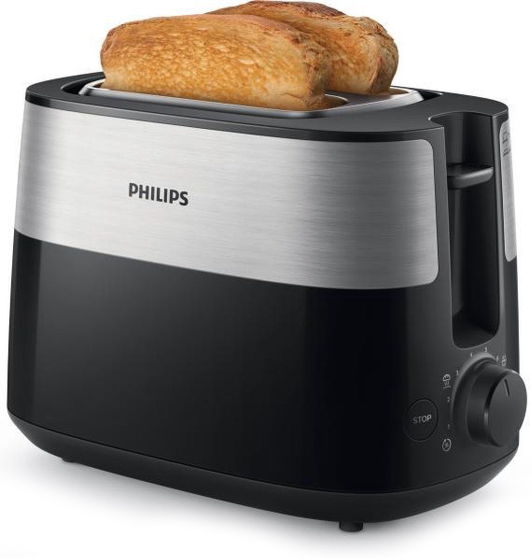 Тостер Philips - Viva Collection HD2637/90, 1000 W, черен | Ozone.bg