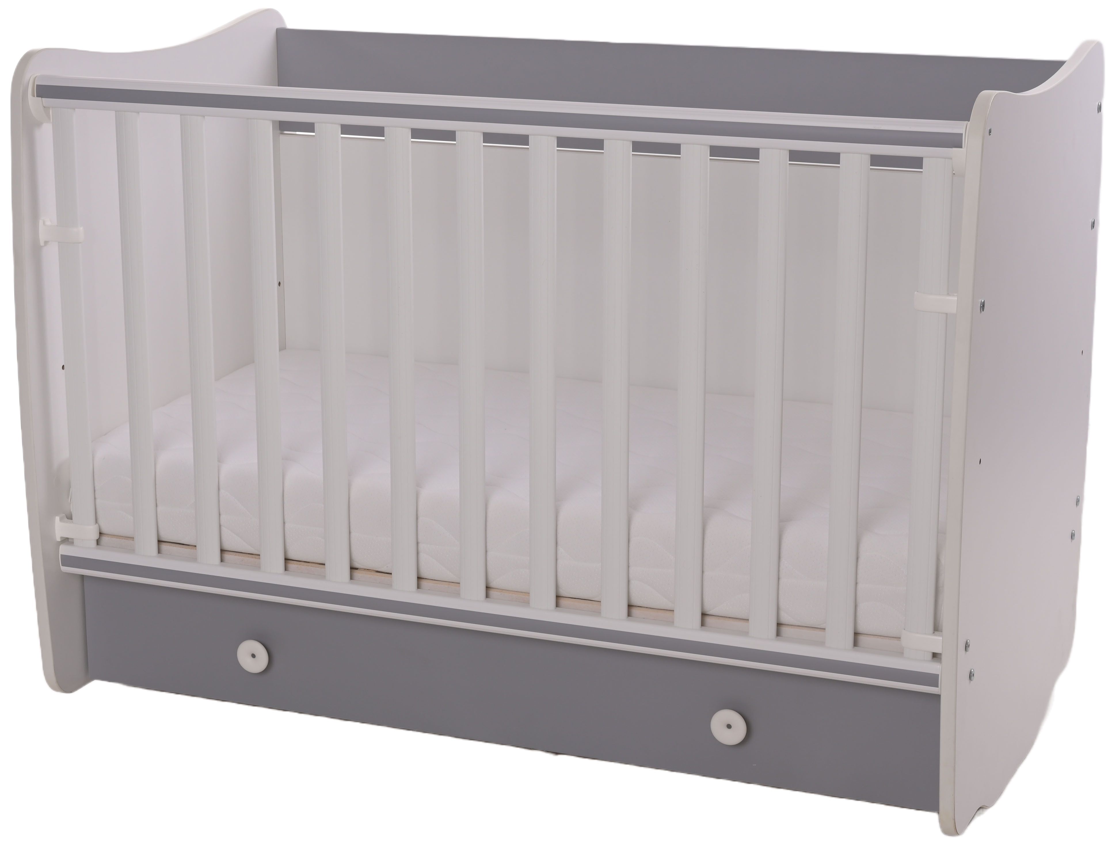 Трансформиращо се легло-люлка Lorelli - Dream, бяло и каменно сиво, 60 ...