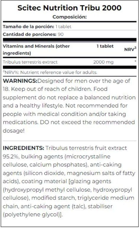 Tribu 2000, 2000 mg, 90 таблетки, Scitec Nutrition | Ozone.bg