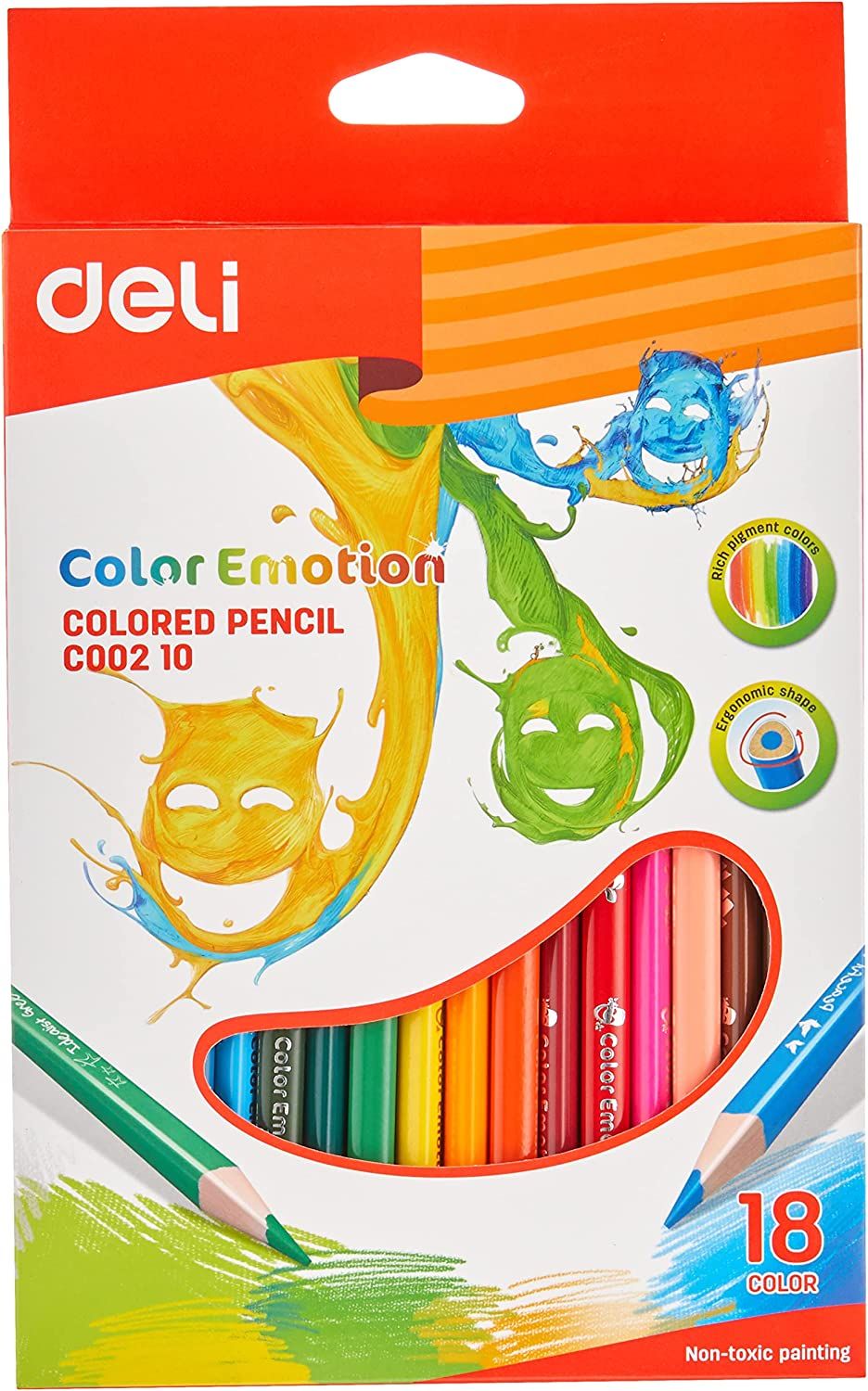 Цветни моливи Deli Color Emotion - EC00210, 18 цвята | Ozone.bg