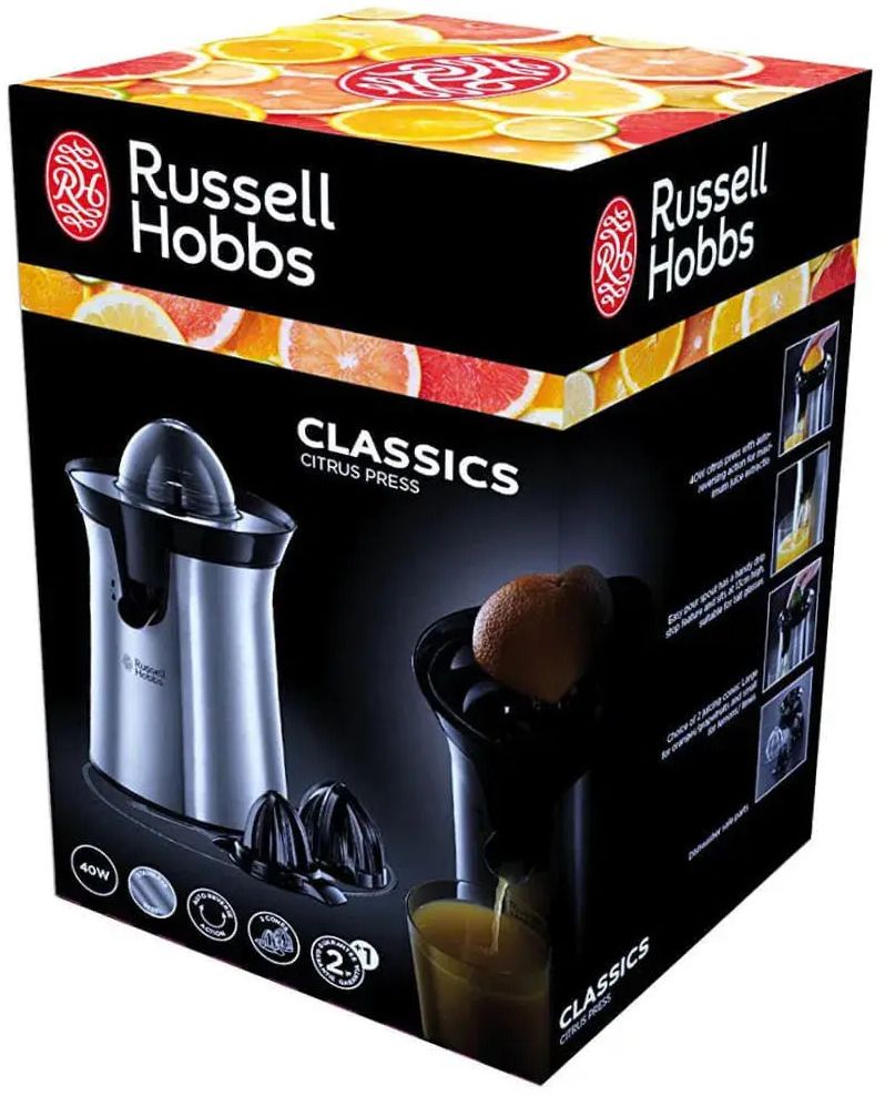 Цитрус преса Russell Hobbs - Classics 22760-56, 60W, сребриста | Ozone.bg